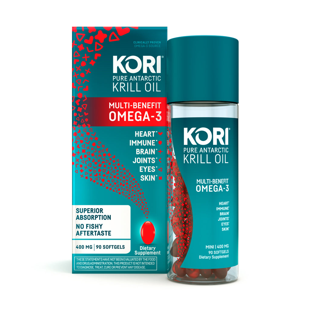 Kori Krill Oil Superior Omega-3 400mg 90ct, Mini Softgels