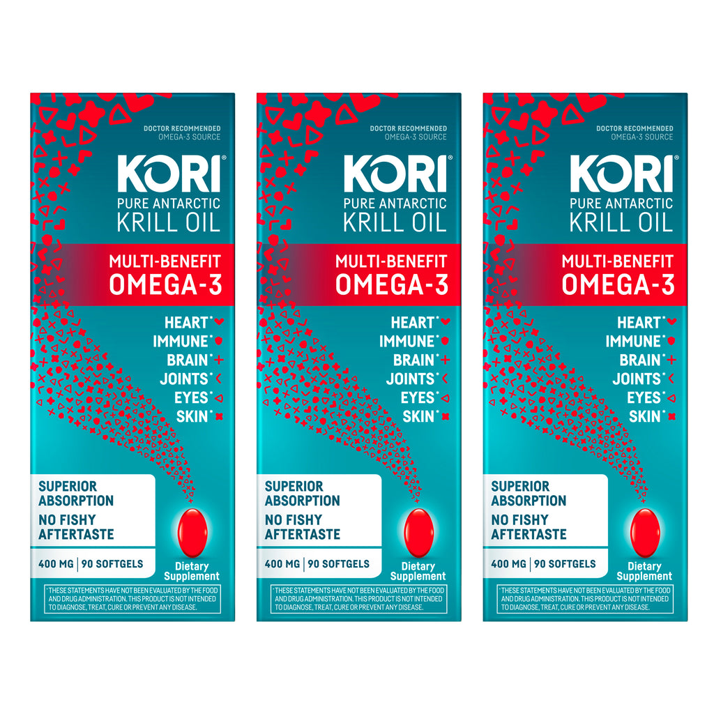 Kori Krill Oil Superior Omega-3 400mg 90ct, Mini Softgels