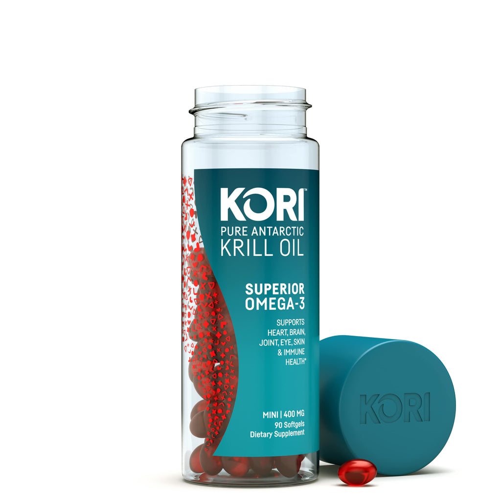 Kori Krill Oil Superior Omega-3 400mg 90ct, Mini Softgels